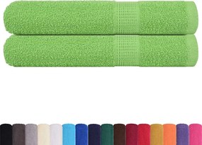 Saunové osušky FROGN 2 ks jablečně zelené 80x200 cm 360 g/m² 137031