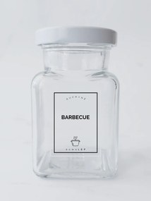 Samolepka na kořenky BARBECUE  průhledná 3 × 4 cm tučné písmo