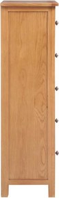 Vysoká komoda se zásuvkami 45x32x110 cm masivní dubové dřevo 329924