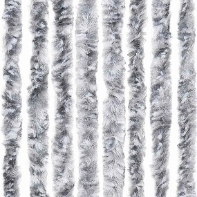 Závěs proti hmyzu bílý a šedý 56 x 185 cm Chenille 284279