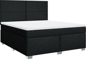 Box spring postel s matrací černá 180x200 cm textil 3292862