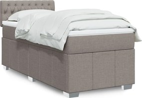 Box spring postel s matrací taupe 100 x 200 cm textil 3286990
