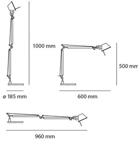 Artemide AR A015100+AR A003900 KOMPLET - LED Stmívatelná lampa TOLOMEO 1xLED/9W