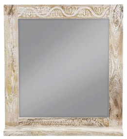 Masivní designové zrcadlo do koupelny Bitny z mangového dřeva