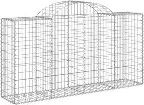 Klenuté gabionové koše 18ks 200x50x100/120cm pozinkované železo 3146334
