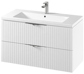 Cersanit Tirso, závěsná umyvadlová skříňka 994x447x572 mm + keramické umyvadlo, bílá matná, S801-542