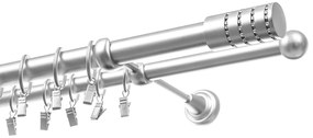 Kovová garnýže dvouřadá Cilinder satyna 25/16mm délka: 4,0m