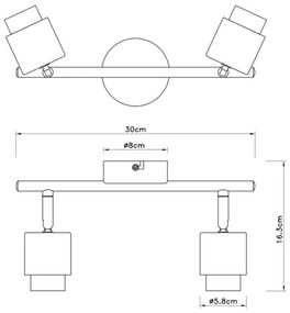 Globo 54031-2 - Bodové svítidlo JORNA 2xE27/40W/230V