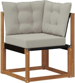 Venkovní pohovková souprava 5 ks Přírodní a světle šedá 3368642