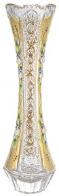 Broušená váza, Zlatá, Royal Crystal, 25,5 cm