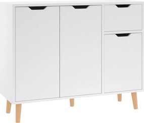 Příborník bílý 90 x 30 x 72 cm kompozitní dřevo 326813