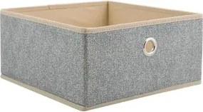 MSV prodyšný zásuvkový box šedý / polypropylen / 26.5 x 26.5 x 13 cm