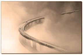 Obraz na plátně - Most v mlze 1275FA (120x80 cm)