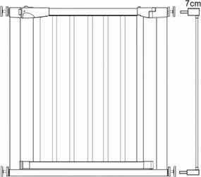 Bezpečnostní zábrana 75-89 cm SPRINGOS BABYLOCK hnědá/černá