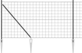Evropský plot se hroty 10 x 1,4 m Ocel potažená PVC Šedá 3350663