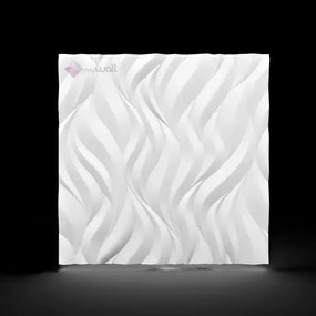 Polystyrénový 3D obkladový panel 60 x 60 cm Oheň bílý