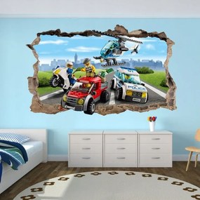 3D nálepka na zeď do dětského pokoje s motivem LEGO