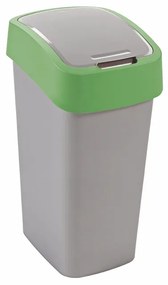 Odpadkový koš s houpacím víkem - CURVER FLIPBIN, 45 l Barva: zelená