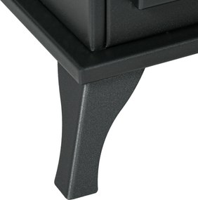 HOMCOM Volně stojící biokrb s hořákem z nerezové oceli o objemu 1,2 l, 3 hodiny doby hoření pro prostory 20-25 m², rozměry 45x28x54 cm, černý