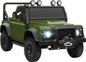 AIYAPLAY Dětské elektrické auto, 12V bateriový pohon, dálkové ovládání, hudební funkce, klakson, LED světla, zelená