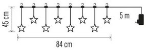 LED vánoční závěs Starlight 45 x 84 cm teplá bílá