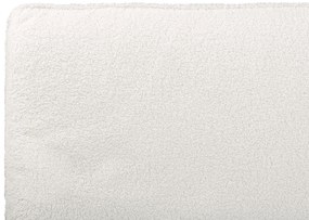 Postel s buklé čalouněním 160 x 200 cm bílá CORIO Beliani