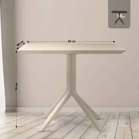 Stůl Sky 80 cm – taupe