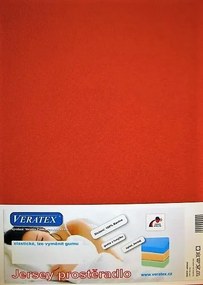 Veratex Jersey prostěradlo postýlka 70x140 cm (č.17-rezavá)  Jersey