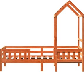 Rám postele se střechou voskově hnědý 90x200 cm masiv borovice 3282161