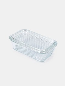 Sinsay - Skleněná máslenka s vroubkováním - clear