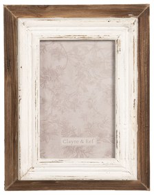 Dřevěný vintage fotorámeček s patinou -17*4*22 cm / 10*15 cm