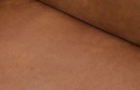 Hoorns Koňakově hnědá koženková třímístná pohovka Twilight 230 cm