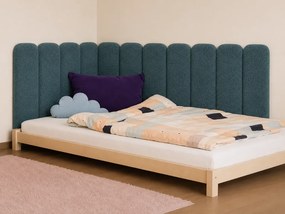 Rovný čalouněný panel na zeď BOUCLÉ se zaoblenými rohy Zvolte barvu: Světle šedá, Zvolte rozměr: 30x70 cm, Uchycení na zeď: Se samolepícím suchým zipem