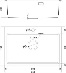 Mexen Solix kuchyňský dřez ocelový 1-komorový 650 x 450 mm, měď HC - 6403651000-65HC