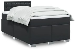 Box spring postel s matrací černá 120 x 200 cm umělá kůže 3288416