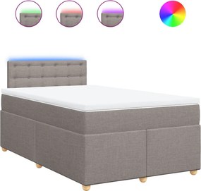 Box spring postel s matrací taupe 120x190 cm textil 3288937