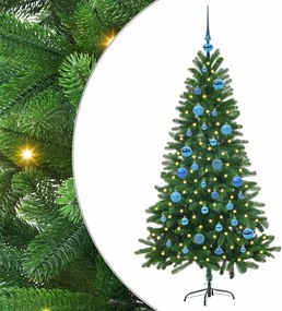 Vánoční stromeček s 150 LED diodami s stojanem Zelená 150 cm PE 3396325