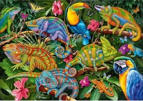 CHERRY PAZZI Puzzle Úžasní chameleoni / 2000 dílků / 100 × 70 cm
