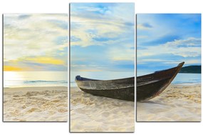 Obraz na plátně - Člun na pláži 151C (105x70 cm)