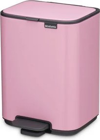 Růžový nášlapný ocelový odpadkový koš 4 l Bo – Brabantia