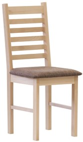 Stima Židle NORA s čalouněným sedákem Odstín: Dub Lanýž, Látky: LUIS grigio 17