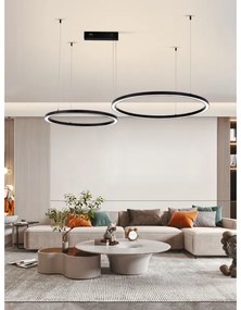 Immax NEO 07216L - LED Stmívatelný lustr FINO 93W/230V 60/80cm černá Tuya+DO