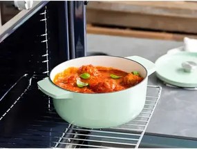 KITCHENAID Litinový kastrol s poklicí světle zelená 22 cm / 3,3 l / li