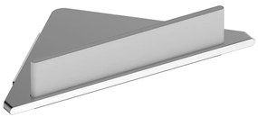 Keuco Edition 400 - Rohová polička do sprchy s integrovanou stěrkou na sklo 245 x 242 mm, stříbrně eloxovaný hliník 11557170100