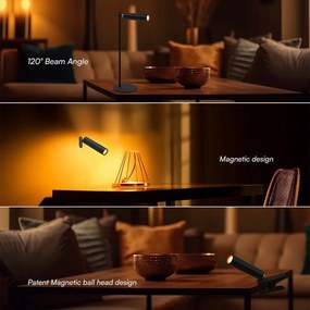 LED Solution Černá LED stolní nabíjecí magnetická lampa 3v1 3W 23042