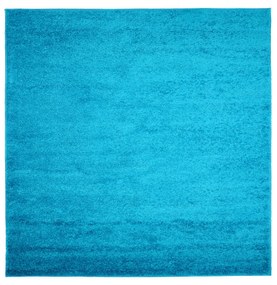 Kusový koberec shaggy čtverec Parba tyrkysový 160x160cm