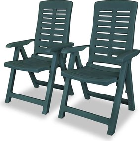 3dílný bistro set plastový zelený 275078