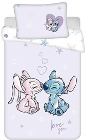 Jerry Fabrics povlečení Lilo a Stitch Heart 140x200 70x90 cm