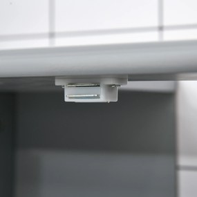 Koupelnová skříňka Kleankin pod umyvadlo - Skříňka pod umyvadlo - Skříň s 2 dveřmi a policí - Rozměry 60D x 30Š x 60V cm - Šedé dřevo