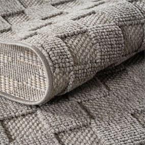Ayyildiz, Kusový koberec Helix 2203 silver kruh, 200x200, šedá, chodba / předsíň